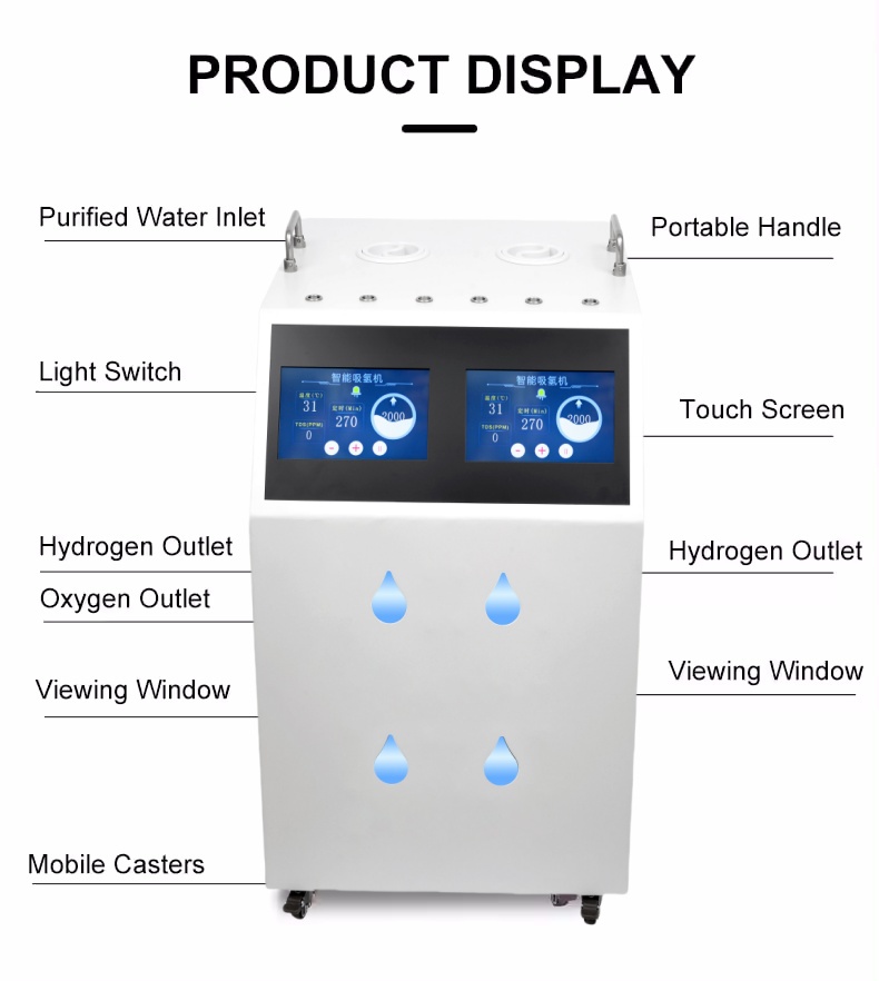 8400ml Hho Inhaler Molecular Mini Hydrogen Water Generator SPE/PEM ...