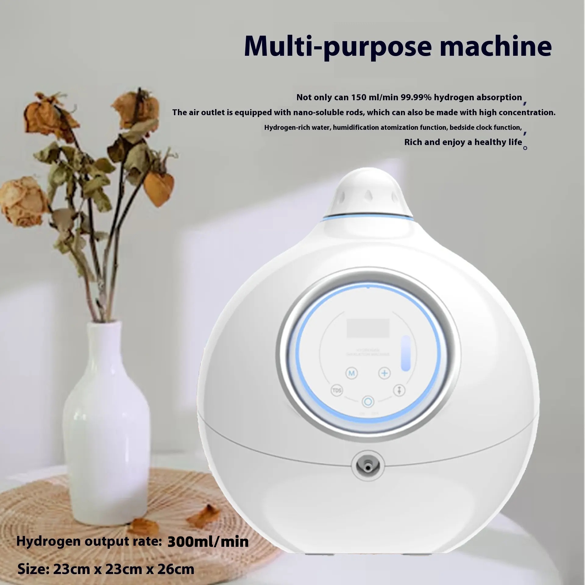 Portable Hydrogen Inhalation Machine with 300ml/min Flow Rate - Ideal ...